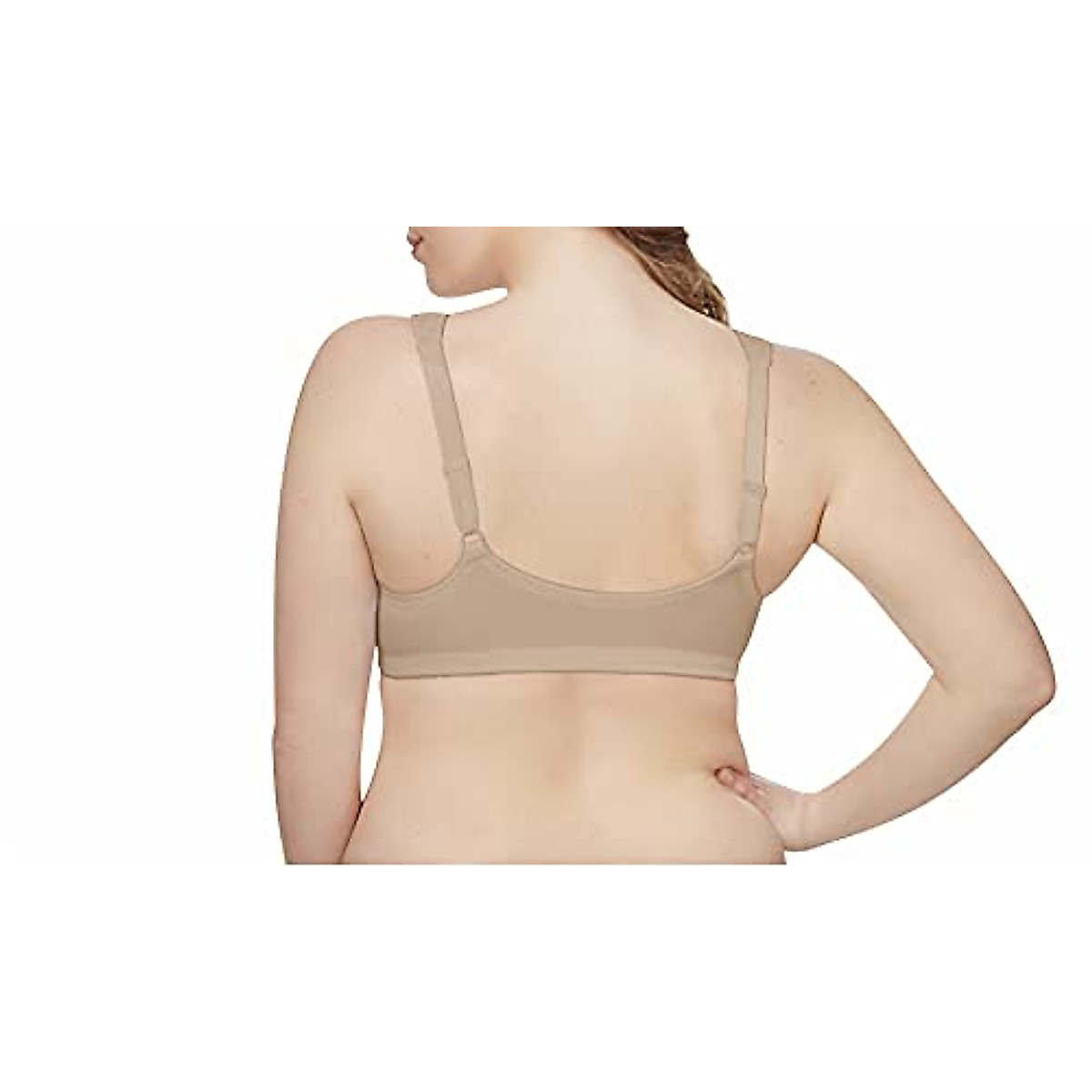 Just My Size Women's Easy On Front Close Wirefree Bra MJ1107, Nude, 40DD