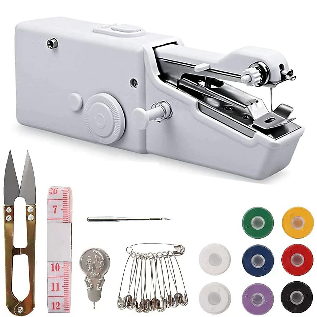 KONIEE Handheld Sewing Machine, Mini Portable Electric Sewing Machine for Adult, Easy to Use and Fast Stitch Suitable for Clothes,Fabrics, DIY Home Travel