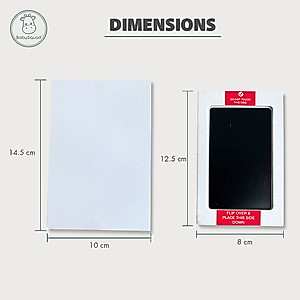 BabySquad Baby Inkpad 2 Pack - 5 x 3.5 INCHES (Baby Size) - Non-Toxic, Baby Safe, Newborn Baby Handprint or Footprint No-Mess Ink Pad, Black