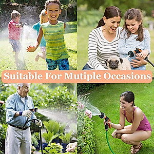 Garden Hose Sprayer Nozzle for Watering Plant Cleaning Cars Showering Pets with 8 Adjustable Pattern High Pressure Heavy Duty