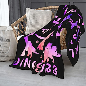 IMUKU Dinosaur Blanket Warm Fuzzy Blankets and Throws Dinosaur Blanket Just A Girl Who Loves Dinosaurs Blanket