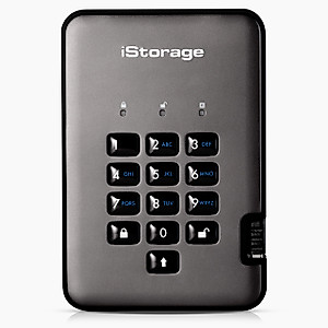 iStorage diskAshur PRO2 SSD 128GB Secure portable solid-state drive - FIPS Level 2 certified - Password protected, dust & water resistant, military grade hardware encryption IS-DAP2-256-SSD-128-C-G