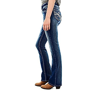 WallFlower Women's Luscious Curvy Bootcut Mid-Rise Insta Stretch Juniors Jeans (Standard and Plus, Jenna, 20 Plus