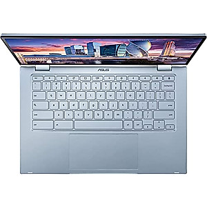 ASUS Newest Flip 2-in-1 14" FHD Touchscreen Chromebook Laptop, Intel Core m3-8100Y(up to 3.4 GHz), 8GB RAM, 320GB Space(64GB eMMC+256GB Card), Webcam, Backlit Keyboard, WiFi, Chrome OS, Silver, JVQ MP