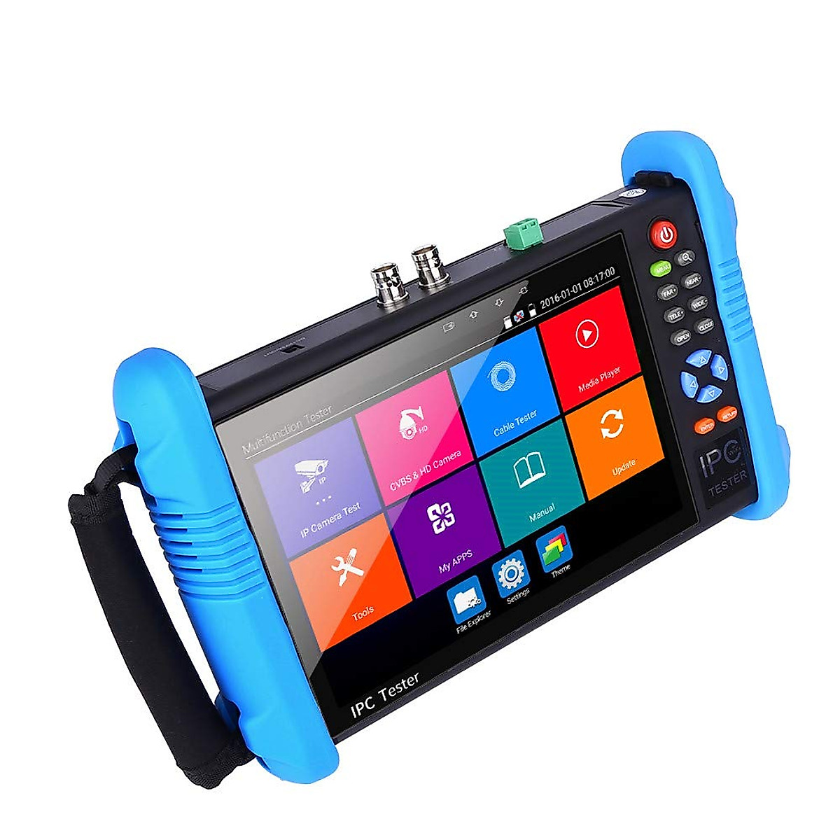WSDCAM CCTV Camera Tester 7 inch IPS Touch Screen Monitor CCTV Tester with POE/4K H.265/HDMI Output/RJ45 TDR/Self-Installing APP/8G TF Card/Firmware Upgraded 9800-Plus