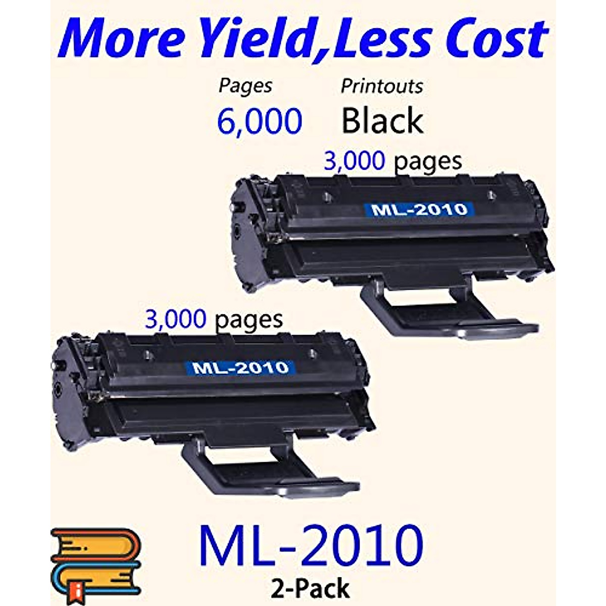 ColorPrint Compatible ML-2010 Toner Cartridge 2010 Replacement for ML2010 ML-2010D3 for ML-1610 ML-1610R ML-1620 ML-1625 ML-2010P ML-2010PR ML-2010R ML-2570 SCX-4521F SCX-4321 Printer (Black, 2-Pack)