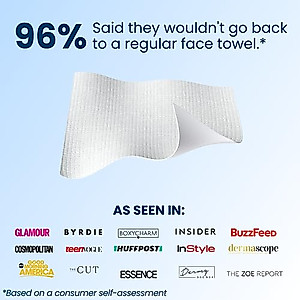 Clean Skin Club Clean Towels XL Travel, 3 Pack USDA Certified 100‪%‬ Biobased Dermatologist Approved Face Towel, Disposable Face Towelette, Facial Washcloth, Makeup Remover Dry Wipes, Ultra Soft, 30CT