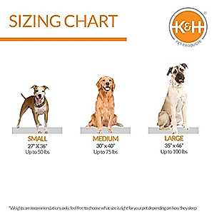 K&H PET PRODUCTS Indoor/Outdoor Superior Orthopedic Dog Bed Gray/Paw Large 35 X 46 X 4 Inches