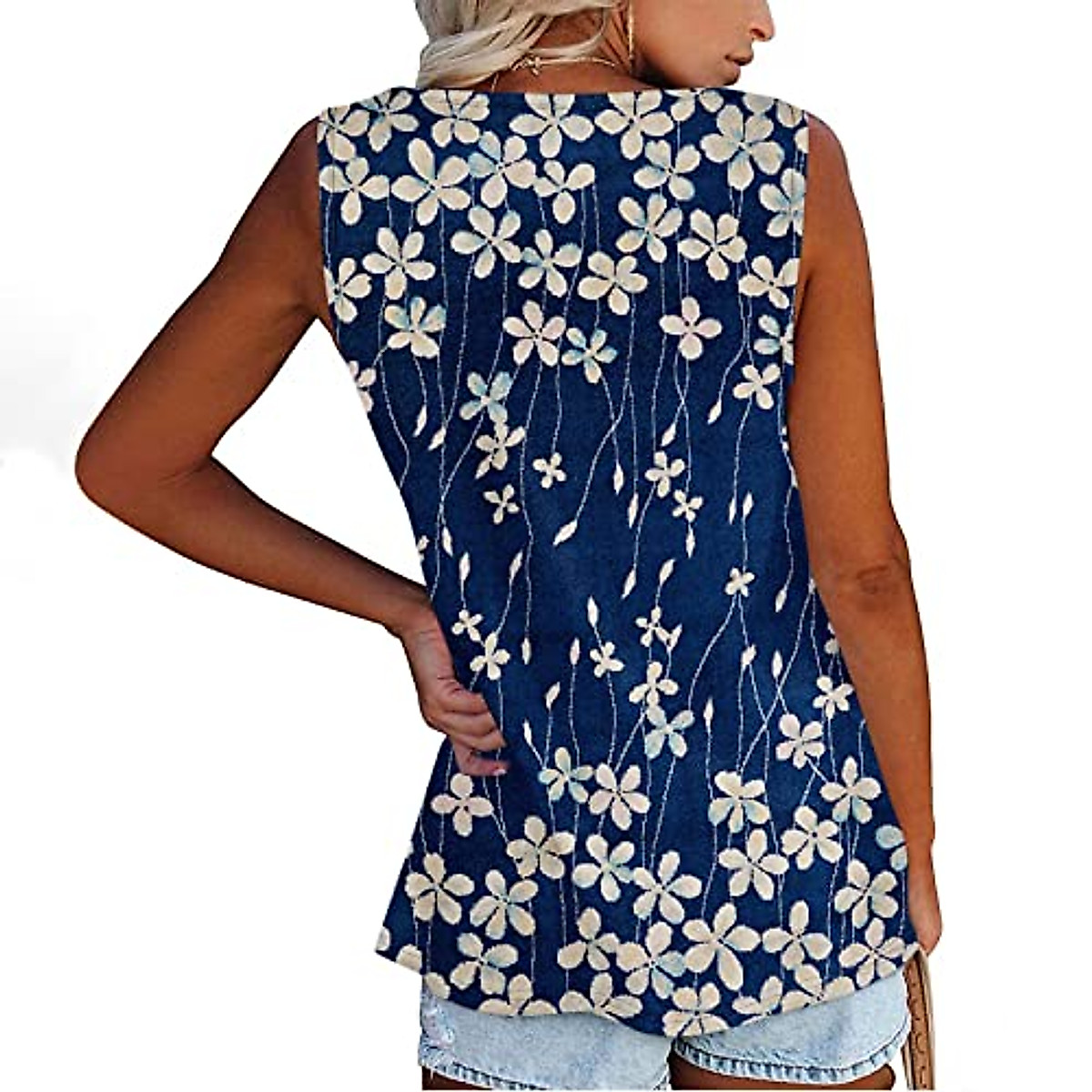 Workout Tank Tops for Women 2023 Silver Glitter Shirts for Women Button Down Shirts for Women Plus Size Sexy Workout Tops for Women Womens Tank Tops Summer Plus S（3-Blue,X-Large）