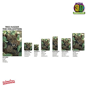 3D LiveLife Cork Coaster - Tree Hugger from Deluxebase. Lenticular 3D Cork Leopard Cub Coaster. Non-slip drink Coaster with original artwork licensed from renowned artist, Collin Bogle