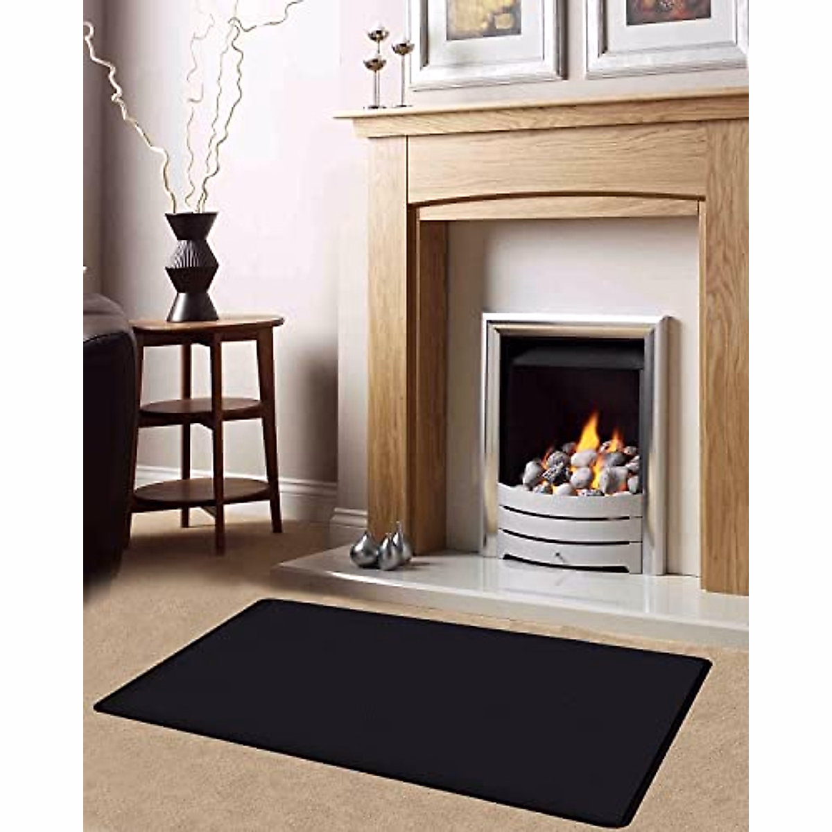 SIRUITON Large Under Grill Mats, 75″x36 inch Under BBQ Mat Protect Decks and Patios from Grease Splatter, Absorbent Oil Reusable and Washable, Fire Pit Ember Mat