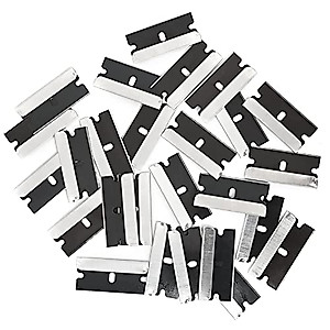EHDIS 100pcs Razor Blades Single Edge Carbon Steel Razor Blades for Standard Scraper Tool, Safety Straight Edge Industrial Razor Blades for Paint Scraper,Glass Scraper,Box Cutter Replacement Blades