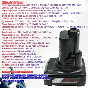 Taurus King Compatible with Bosch 12 Volt Lithium ion Battery 3.0Ah 3000mAh Suitable for 12V Li-ion Electrical Tools Replaceable Batteries