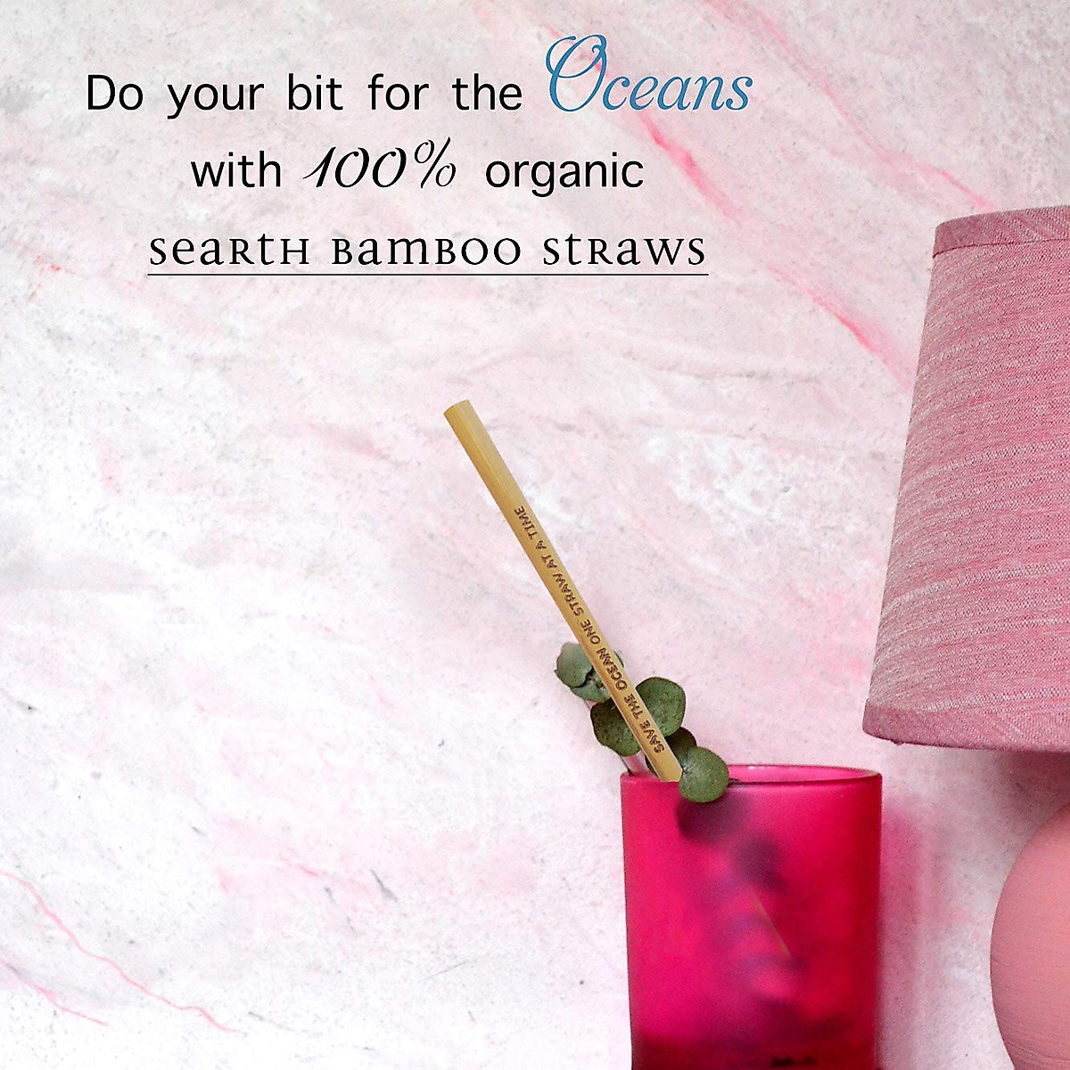 Bamboo Straws Pack of 10 - Reusable Straws With Case - Biodegradable Wooden Straws With Cleaning Brush - Eco Friendly Straws For Drinking - Organic Drinking Straws Best Alternative To Plastic