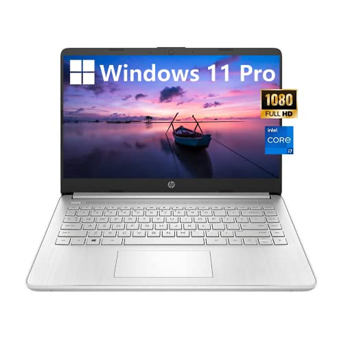 HP 14 Business Laptop Computer, 11th Gen Intel Core i7-1195G7, 14" FHD Display, Windows 11 Pro, 32GB RAM, 1TB SSD, Backlit Keyboard, WiFi 6, HDMI, SD Media Card Reader, Long Battery Life, Durlyfish