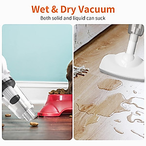 SUITU Handheld Vacuum Cordless 12000PA Powerful Suction Car Vacuum with LED Light, High Power Hand Vacuum Cleaner Cordless Rechargeable Wet Dry Hand Held Vacuuming for Pet Hair/Sofa/Stairs/Car