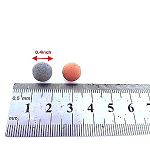 MEIMEI 100 Pcs Aquarium Tank Mineral Balls,Fish Tourmaline Balls Accessories Freshwater Aquarium Rocks,Live Shrimp Betta Fish Crayfish Food