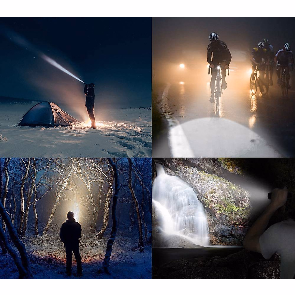 MAXIAEON LED Rechargeable Flashlight Set, Bright 8000 Lumens Tactical Flashlights High Lumens with 5 Modes, Waterproof Tactical Flashlights for Outdoor Emergency Camping Hiking