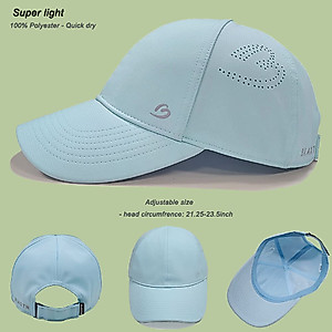 Womens Hats Summer Baseball Caps Ponytail, 3 Pack Cute Light Blue Women's Baseball Hat Fashionable Hats & Caps (Blue, White, White)