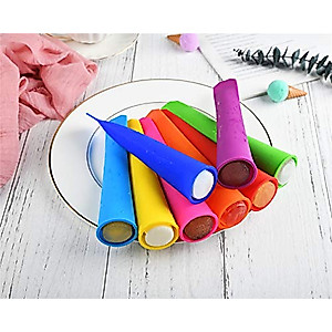 Mirenlife Silicone Ice Pop Molds,Popsicle Maker Molds,8 Vibrant Colors,Set of 8