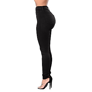 FISCLOSIN Women Colombian Design,Butt Lift,Sexy Skinny Jeans,Stretch Denim Pants,Black,Large