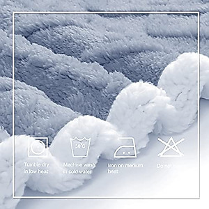 DEZANBO Baby Blanket for Boys Girls, Stylish 3D Sherpa Fleece Baby Blankets for Newborn Infants,30”X 40”-Super Soft Fluffy Warm Cozy Plush Fuzzy,Great for Baby Showers,Blue