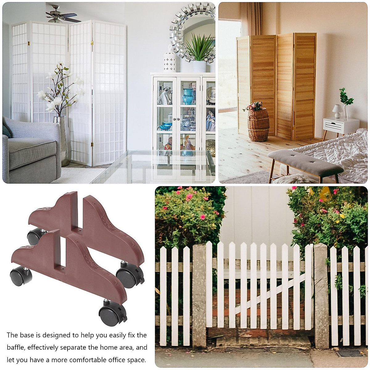 2pcs Screen Base Household Divider Bracket Divider Base Room Partition Support Bases Divider Stand Home Accessory Partition Holders Divider Accessory Wear-resistant Screen Feet