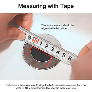 MroMax 3Pcs Stainless Steel Sink Plug Drain Stopper Fit 39mm with Ring for Bathtub Kitchen Bathroom Silver, Black