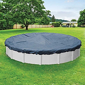 Robelle 4224-4 Premium-Mesh XL Blue Mesh Winter Pool Cover for Round Above Ground Swimming Pools, 24-ft. Round Pool
