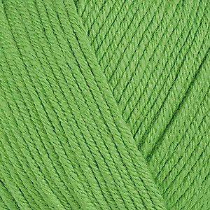 Estako Happy Cotton, 60% Cotton 40% Acrylic Yarn, Soft, Fine / Sport (2) for Crochet and Knitting 1.76 Oz (50g) / 180 Yrds (165m) ( 4910 - Green )