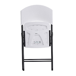 Lifetime Products Contoured Folding Chair, White