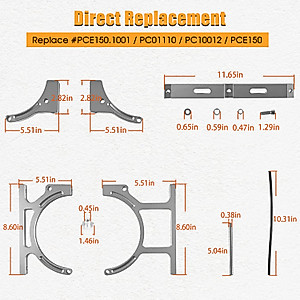 PCE150.1001 Nitrous Oxide Nos Aluminum Single Bottle Holder Bracket for All Vehicles with 10lb Bottles, or Bottles in 7" Diameter, Replace for Part Number PC01110, PC10012, PCE150