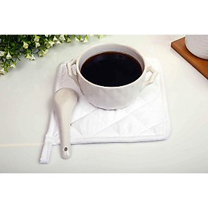 HM Covers Pot Holders 100% Cotton (Pack of 10) Pot Holder 7" x 7" Square, Solid White Color Everyday Quality Kitchen Cooking, Heat Resistance!!