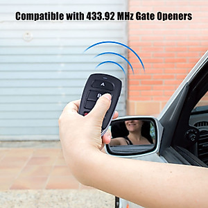 5 Pcs Cloning Remote Control Keychain, Universal 433 MHZ Replacement Garage Door Electric Gate, Duplicates Original Remote Controls for Vehicle Central Locking Systems, Electronic Garage Doors