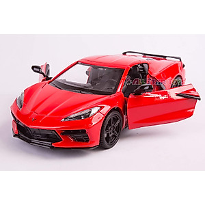 2020 Chevrolet Corvette C8 Stingray Red Timeless Legends 1/24 Diecast Model Car by Motormax 79360