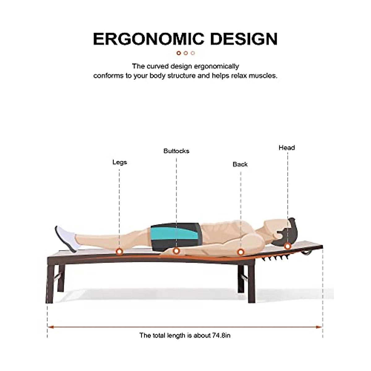 Crestlive Products Aluminum Adjustable Chaise Lounge Chair Outdoor Five-Position Recliner, Curved Design, All Weather for Patio, Beach, Yard, Pool (2PCS Beige)