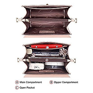 Small Leather Crossbody Bags for Women, Genuine Leather Ladies Mini Designer Shoulder Quilted Bags Womens Compact Messenger Purses Girls Fashion Satchel Women's Casual Cross Body Flap Bags (Pink)