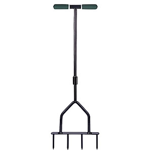 MIXXIDEA Multi Spike Lawn Aerator, Grass Aerator for Lawn, Manual Core Aerator Hand Tool, Heavy Duty Lawn Core Aerator with 32 Inches Tall - Spike Aerator with 4 Spike