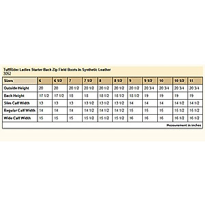 TuffRider Ladies Starter Back Zip Field Boots in Synthetic Leather