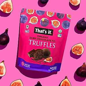 That's it. Organic Dark Chocolate & Fig Truffles. 100% Plant-Based, Vegan, Gluten-Free, All Natural, 23 Calories Per Truffle (20 OZ)
