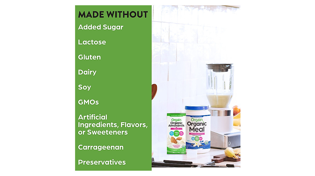 Orgain Vegan Protein Almond Milk - 10g Protein, Dairy Free