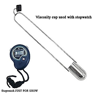 HFBTE Zahn Cup Viscosity Measuring Cup #5 Dip Type 44ml for Very Viscous Fluid and Mixture