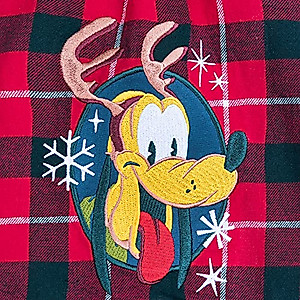 Disney Pluto Holiday Plaid Flannel Shirt for Dogs, Size Small