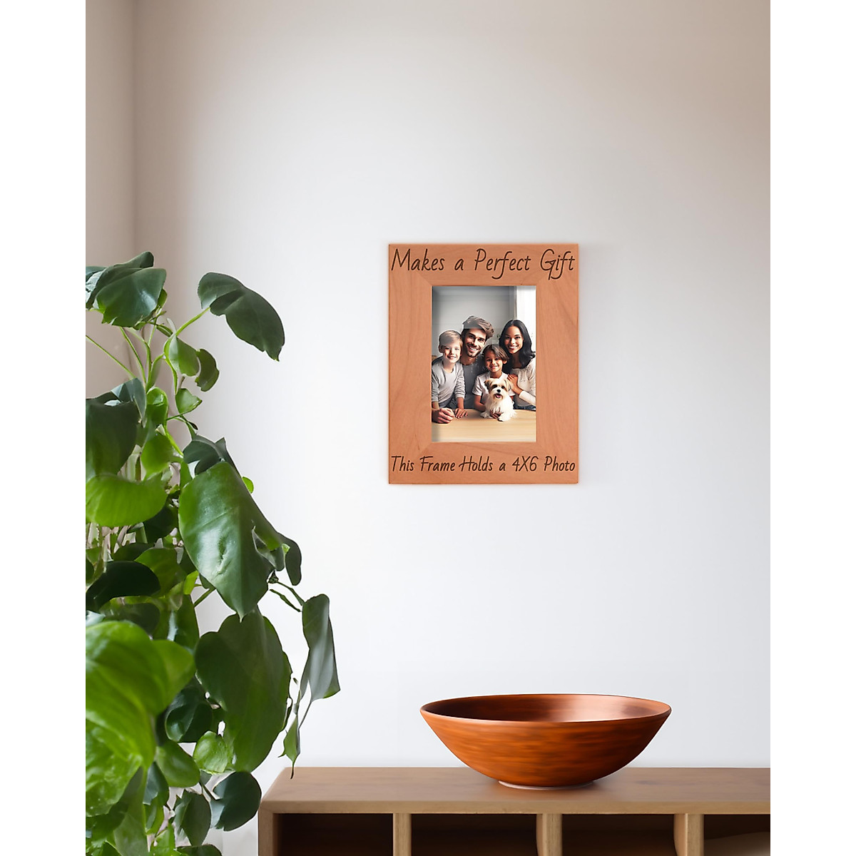 ThisWear Nautical Gift Sail Captain First Mate Anchor Natural Wood Engraved 4x6 Portrait Picture Frame Wood