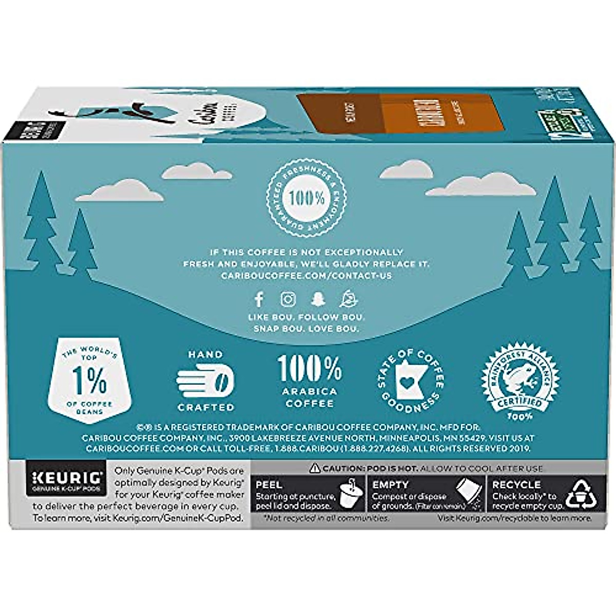 Caribou Coffee Caribou Blend Keurig K-Cups Coffee, 12 Count