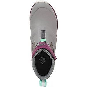 Muck Boot Women's Apex Zip High-Performance Waterproof Short Ankle Rubber Hiking Boots, Frost Grey, 7