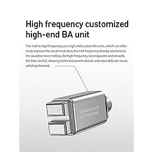 keephifi KBEAR in Ear Earphones KBEAR KS2 Wired Headphones 10mm 1BA+1DD in Ear Monitors with Detachable Cable HiFi Bass Earbuds Noise-Isolating Headset for Audiophile Musician (with mic, Dark Green)