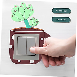 DOITOOL Switch Sticker 4 Sets Sticker Dimmer for Led Lights Light Light Dimmer Led Dimmer Wall Decals Wall Decals Glow in The Soft Rubber Protector Removable Switch Decals