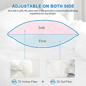 EIUE Hotel Collection Bed Pillows for Sleeping 2 Pack Queen Size，Pillows for Side and Back Sleepers,Super Soft Down Alternative Microfiber Filled Pillows,20 x 30 Inches