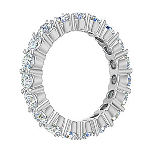 2 Carat Diamond Eternity Wedding Band Ring in 14K White Gold (Value Collection) - IGI Certified (Ring Size 7.5) (I1-I2 Clarity)